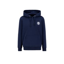 Hoodie Alpha Industries "Doted SL Hoodie", Herren, Gr. S, blau (ultra navy), Obermaterial: 80% Baumwolle 20% Polyester, regular fit, Sweatshirts Hoodie