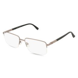 Fielmann LN 080 FLEX CL Brille Herren | Fassung: Halbrand, Quadratisch, Gun Schwarz