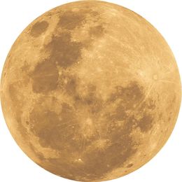 Wandtattoo OTTO HOME "Acrylglasbild heller Mond mit integrierter Aufh&auml;ngung", gold (beige), T:0,03cm &Oslash;:100cm, Wandtattoos, Wandtattoo, Helles Mondbild