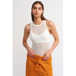 Rippstrick &Auml;rmellose Strickbluse