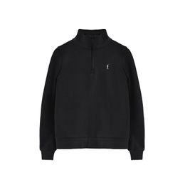 Sweatshirt schwarz mit halbem Rei&szlig;verschluss und Rigby Go-Logo