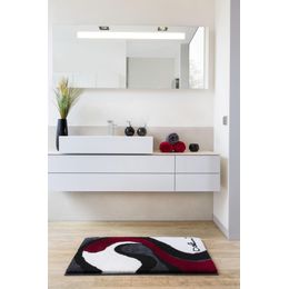 Badematte Colani "Colani 7B" Gr. 4, grau (grau, wei&szlig;), H:24mm, Kunstfaser, Badematten, Badematte
