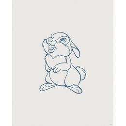 Bild Komar "Hey Thumper", wei&szlig; (farbe bild(er): wei&szlig;), B:40cm H:50cm, Holz, Papier, Bilder, Bild, Wandbild zur Dekoration im Kinderzimmer - ohne Rahmen