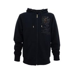 Jeansjacke HANGOWEAR "Sweatjacke FAKKO", Herren, Gr. 3X, blau (dunkelblau), Obermaterial: 50% Baumwolle CO. 50% Polyester PES., Jacken Jeansjacke