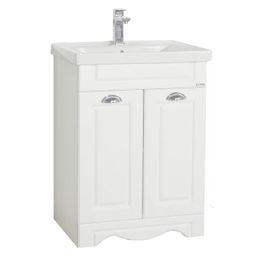 Waschtisch Vcm "2-tlg. Waschplatz Waschtisch Casalo L Landhaus", wei&szlig;, B:61cm T:46cm, Waschtische, Waschtisch