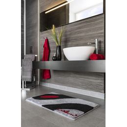 Badematte Colani "Colani 35" Gr. 5, schwarz (hellgrau, schwarz), H:24mm, Kunstfaser, Badematten, Badematte