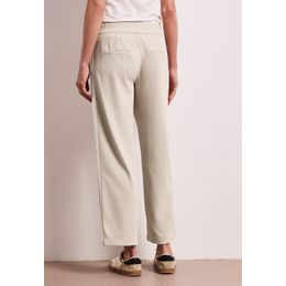 Stoffhose Street One, Damen, Gr. 38, L&auml;nge 28, beige (clay sand), Web, Obermaterial: 95% Polyamid, 5% Elasthan. Futter: 100% Polyester, unifarben mit Farbeinsatz, l&auml;ssig geschnitten lang, Hosen Stoffhose, mit Gallonstreifen