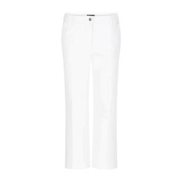 Regular-fit-Jeans GOLDNER "Weite 7/8-Jeans VERA mit Formbund", Damen, Gr. 19, K-Gr, wei&szlig;, Obermaterial: 83% Baumwolle CO. 15% Polyester PES. 2% Elasthan EL., Modisch, weit, Jeans, used Waschung