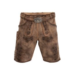 MADDOX COUNTRY Lederhose COUNTRY MADDOX "Lederhose ALTREI", Herren, Gr. 48, EURO, braun (sand), Obermaterial: 100% Lederfaserstoff LEAFIBTEX., Hosen