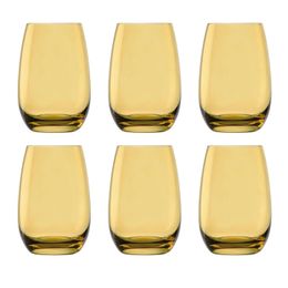ich-zapfe Farbige Trinkgl&auml;ser ELEMENTS 6er-Set, Bernstein, 335 ml
