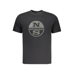 North Sails Schwarzes Baumwolle Herren T-Shirt