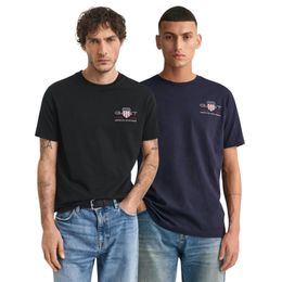 Gant | 2er Pack Herren T-Shirt mit gesticktem Archiv-Schild