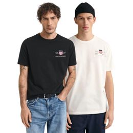 Gant | 2er Pack Herren T-Shirt mit gesticktem Archiv-Schild