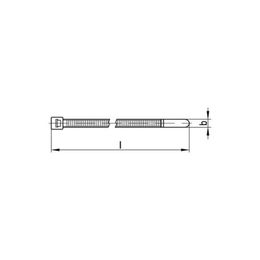 HellermannTyton Kabelbinder 2,5x200 schwarz T18L-W-BK-C1 (111-02160)