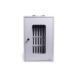 MAGNETOPLAN Smartphone-Aufbewahrungsbox, f&uuml;r bis zu 36 Mobiltelefone, abschlie&szlig;bar, Tragegriff, B 295 x T 205 x H 445 mm, Stahl lackiert, grau