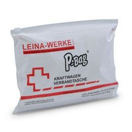 Leina-Werke P-Bag Compact KFZ-Verbandtasche, DIN 13164, wei&szlig;er Folienbeutel, Zipper, kompakt f&uuml;rs Auto