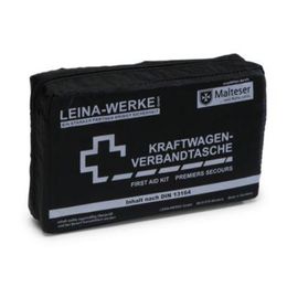 Leina-Werke KFZ-Verbandtasche Compact DIN 13164, schwarz, Nylon, vollst&auml;ndig gef&uuml;llt, 215x55x130 mm, f&uuml;rs Auto
