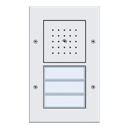 GIRA T&uuml;rstation AP 3fach reinwei&szlig; 126766)