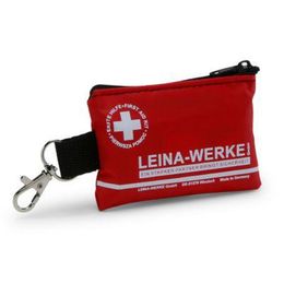 Leina-Werke PRIMUS 13154 Beatmungshilfe im Schl&uuml;sselanh&auml;nger, Ventil, rote Nylontasche mit Karabiner, Einmal-Schutz