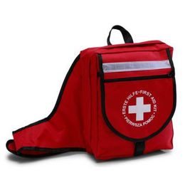 Leina-Werke Notfallrucksack Erste Hilfe, rot, Nylon, Rei&szlig;verschluss, Inhalt 13157, Anleitung A6