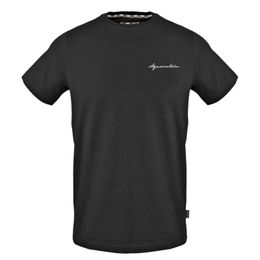 Aquascutum - T-Shirt f&uuml;r Herren, Rundhalsausschnitt, Regul&auml;r (Schwarz)