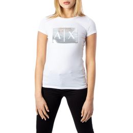 Armani Exchange Damen T-Shirt in Wei&szlig;