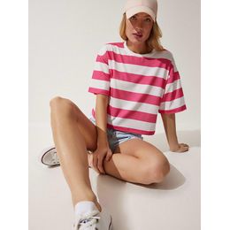 Happiness Istanbul Shirt in Wei&szlig;/ Pink - 64% | Gr&ouml;&szlig;e 36 | Damen-tops