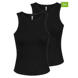 Sublevel 2er-Set: Tops in Schwarz - 10% | Gr&ouml;&szlig;e XL | Damen-tops