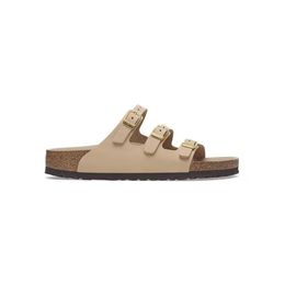 Birkenstock Leder-Pantoletten "Florida" in Beige - 14% | Gr&ouml;&szlig;e 38 | Damen-pantoletten