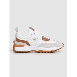 Pepe Jeans Footwear Sneakers "Lucky Class" in Wei&szlig;/ Grau - 65% | Gr&ouml;&szlig;e 41 | Damen-sneakers