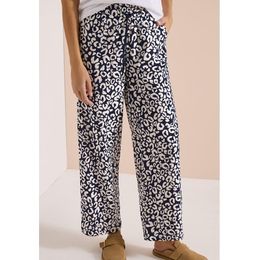 Cecil Hose in Dunkelblau/ Wei&szlig; - 32% | Gr&ouml;&szlig;e L/L30 | Damenhosen