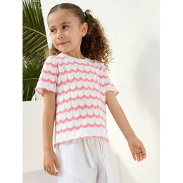 COOL CLUB Strickshirt in Rosa/ Wei&szlig; - 26% | Gr&ouml;&szlig;e 98 | Kinder-oberteile