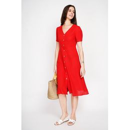 Le Jardin du Lin Leinen-Kleid in Rot - 68% | Gr&ouml;&szlig;e 38 | Damen-kleider