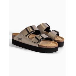 Sunbay Pantoletten "Edelwei&szlig;" in Gold - 62% | Gr&ouml;&szlig;e 37 | Damen-pantoletten