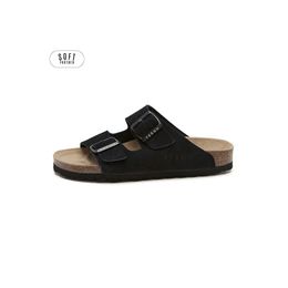 teegu Leder-Pantoletten in Schwarz - 41% | Gr&ouml;&szlig;e 42 | Damen-pantoletten