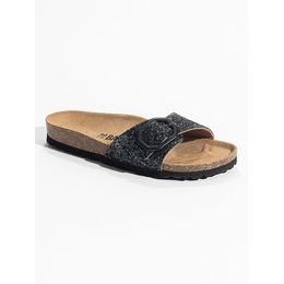 BACKSUN Pantoletten "Zephyr" in Schwarz/ Bunt - 56% | Gr&ouml;&szlig;e 38 | Damen-pantoletten