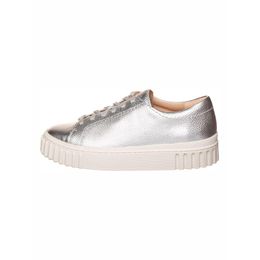 Clarks Leder-Sneakers in Silber - 56% | Gr&ouml;&szlig;e 39,5 | Damen-sneakers