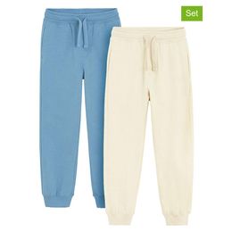 COOL CLUB 2er-Set: Sweathosen in Creme/ Hellblau - 15% | Gr&ouml;&szlig;e 128 | Kinderhosen