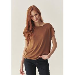 TATUUM Bluse "Mollia" in Hellbraun - 64% | Gr&ouml;&szlig;e S | Damen-blusen