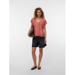 V&eacute;ro Moda Vero Moda Shirt in Rot/ Wei&szlig; - 32% | Gr&ouml;&szlig;e XS | Damen-tops