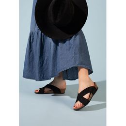BAYTON Keilpantoletten "Marta" in Schwarz - 72% | Gr&ouml;&szlig;e 38 | Damen-pantoletten