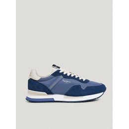 Pepe Jeans Footwear Leder-Laufschuhe in Blau - 58% | Gr&ouml;&szlig;e 46 | Herrenschuhe-outdoorschuhe