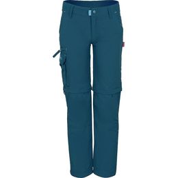 Trollkids Zipp-Off-Trekkinghose "Oppland" - Slim fit - in Blau - 49% | Gr&ouml;&szlig;e 164 | Kinderhosen