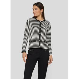 Rabe Cardigan in Schwarz/ Wei&szlig; - 60% | Gr&ouml;&szlig;e 38 | Damen-pullover-cardigans