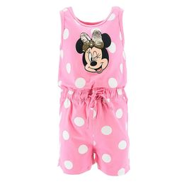 Disney Minnie Mouse Jumpsuit "minnie" in Rosa/ Wei&szlig; - 65% | Gr&ouml;&szlig;e 104 | Kinderhosen