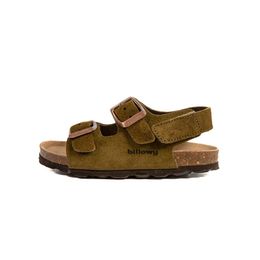 billowy Leder-Sandalen in Khaki - 35% | Gr&ouml;&szlig;e 27 | Kindersandalen