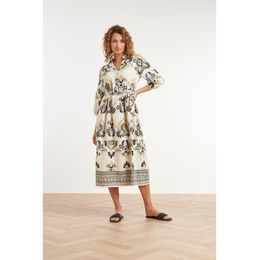 Smashed Lemon Kleid in Creme/ Schwarz/ Beige - 51% | Gr&ouml;&szlig;e L | Damen-kleider