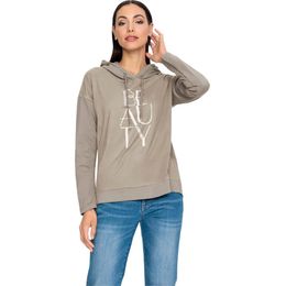 Heine Hoodie in Taupe - 72% | Gr&ouml;&szlig;e 38 | Damen-sweatshirts-jacken