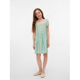 Vero Moda Girl Kleid "Iris Ditsy" in Gr&uuml;n - 60% | Gr&ouml;&szlig;e 128 | Kinderkleider