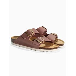 Sunbay Leder-Pantoletten "Trefle" in Rosa - 57% | Gr&ouml;&szlig;e 38 | Damen-pantoletten